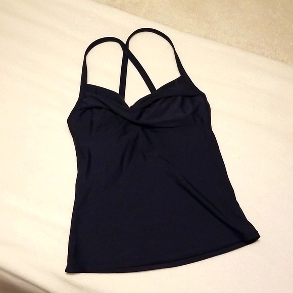 Athleta | Swim | Athleta Tankini Top Navy Blue | Poshmark